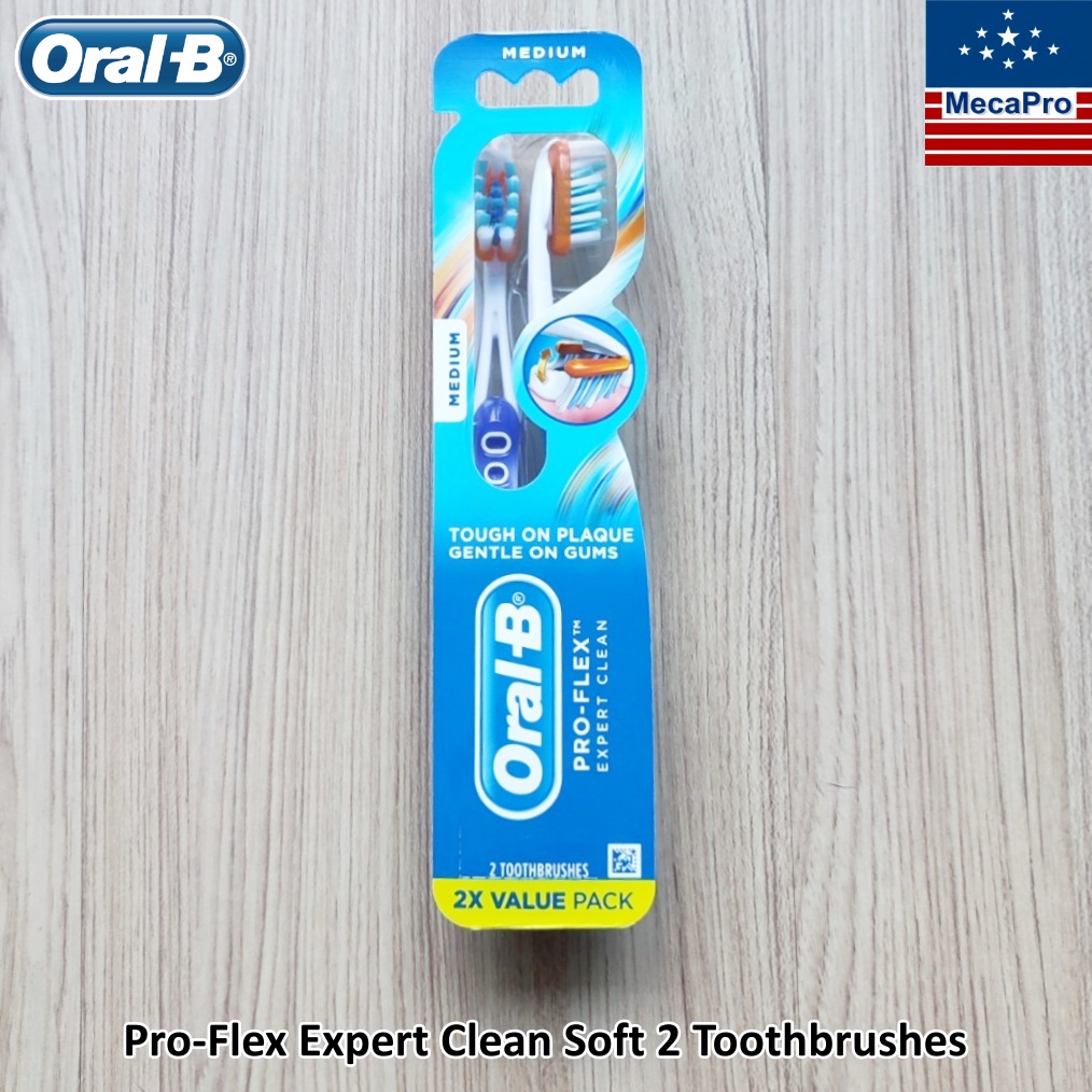 Oral-B® Pro-Flex Expert Clean 2 Toothbrushes ออรัลบี แปรงสีฟัน แปรงฟัน ...