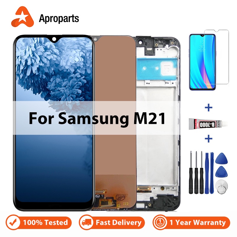 อะไหล่หน้าจอสัมผัส LCD 100% พร้อมกรอบ แบบเปลี่ยน สําหรับ Samsung Galaxy ...