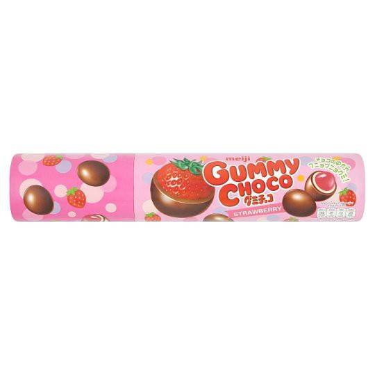 Meiji Gummy Choco Green Grape Strawberry 50 gขนมช็อกโกแลตเคลือบ วุ้นเจ ...