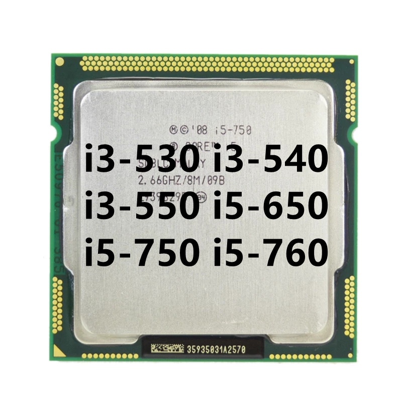 หน่วยประมวลผล CPU i3-530 i3-540 i3-550 i5-650 i5-660 i5-750 i5-760 LGA ...