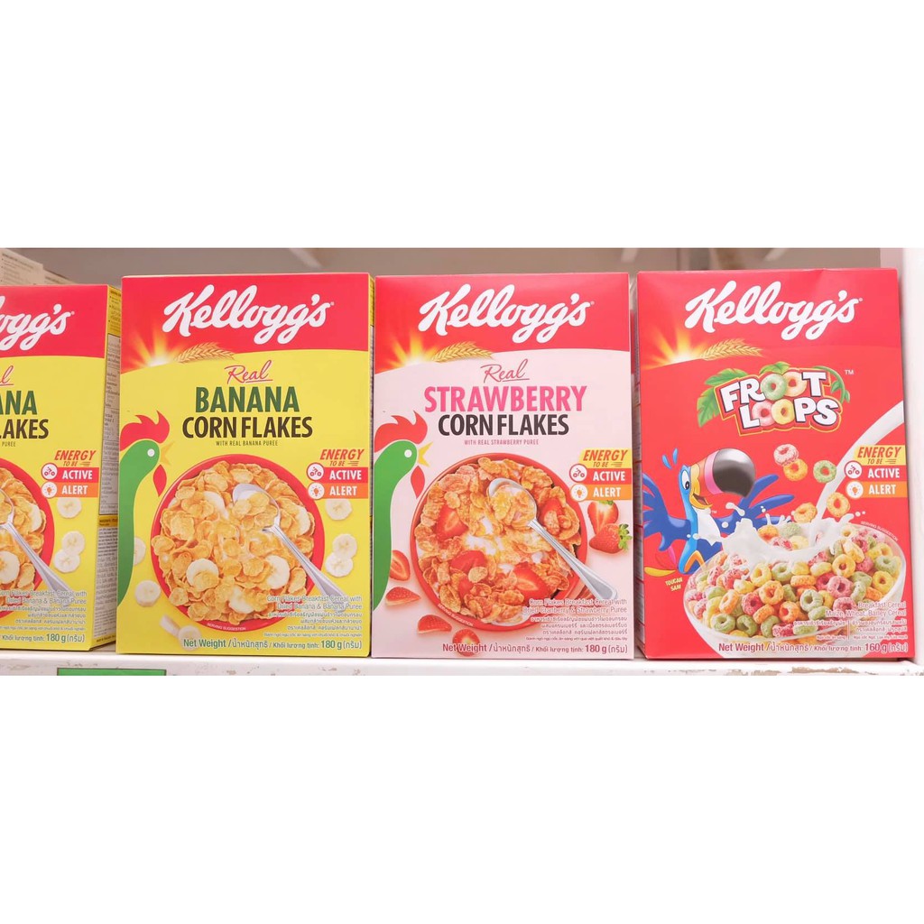 3รส kellogg's corn flakes cereal คอนเฟลก ซีเรียล อาหารเช้า FROOT LOOPS ...