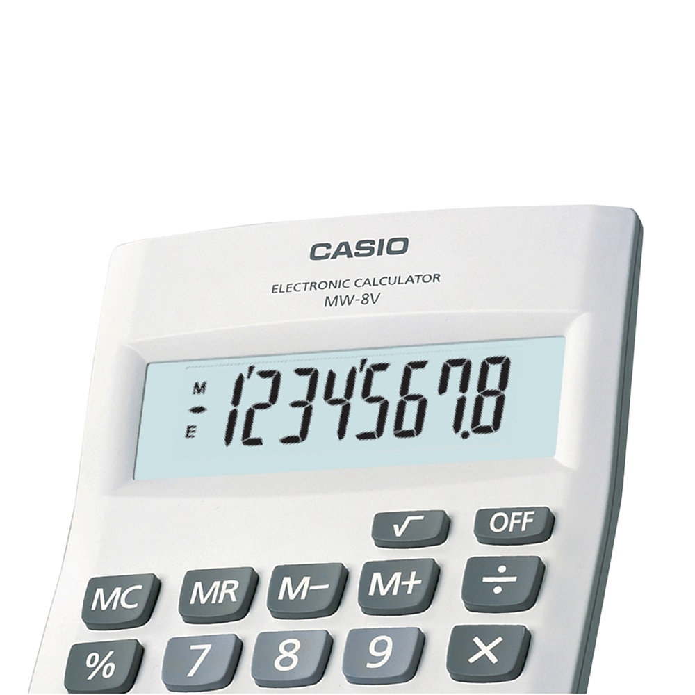 Casio Calculator เครื่องคิดเลข คาสิโอ รุ่น MW-8V-WE แบบตั้งโต๊ะ ขนาด ...