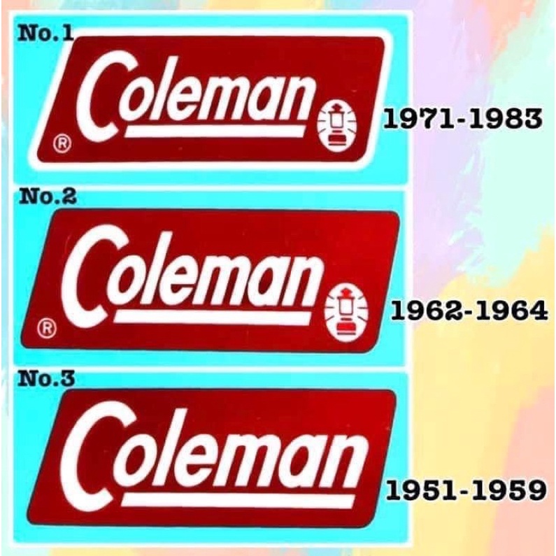 Decal Coleman สติ๊กเกอร์แบบลอกน้ำสำหรับติดตะเกียงและเตา | Shopee Thailand