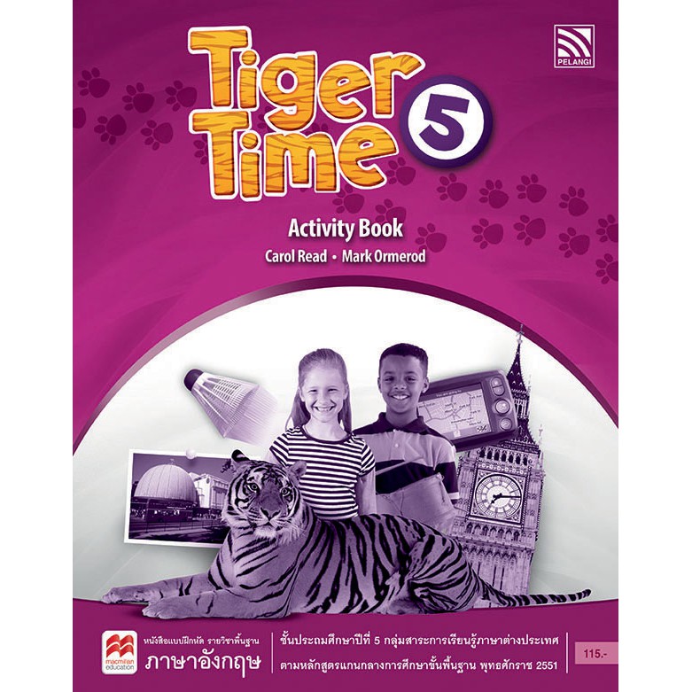 หนังสือแบบฝึกหัดภาษาอังกฤษประถม Tiger Time 1-6 Activity Book Pelangithai | Shopee Thailand