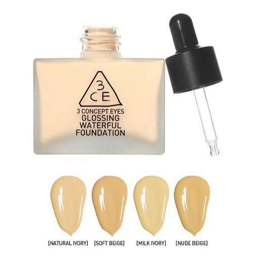 พร้อมส่ง Clearance 3CE STYLENANDA GLOSSING WATERFUL FOUNDATION ขนาด 40g ...