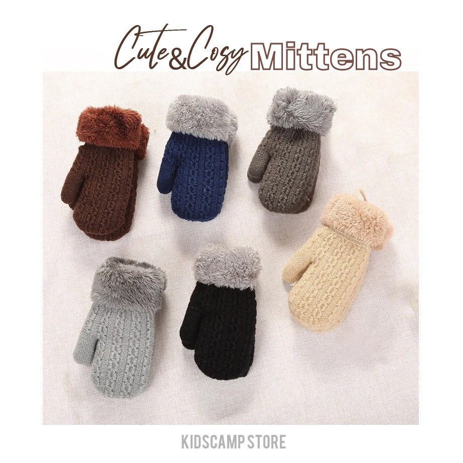 Cute&cosy mittens ถุงมือไหมพรมอุ่นๆไซส์เล็กน่ารักมาแล้วค่าารุ่นนี้อุ่น ...