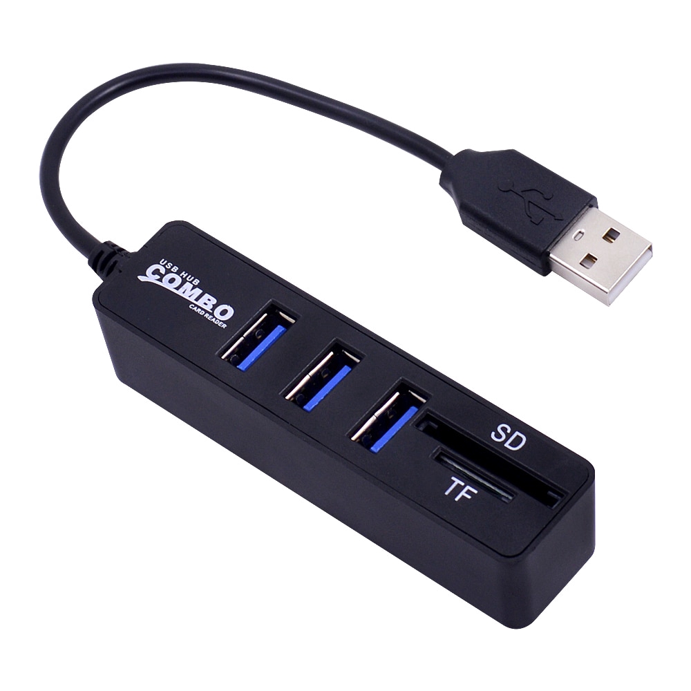 Usb Hub Combo 3 พอร์ต Usb 2 . 0 Splitter 2 In 1 Sd / Tf เครื่องอ่าน ...