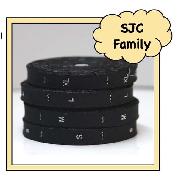 น้องใหม่ช่วยอุดหนุนหน่อยนะคะ ป้ายไซส์ป้ายทอป้ายติดคอเสื้อ1ม้วน480ชิ้น F FF/XS/S/SS/SSS/M/L/LL ...