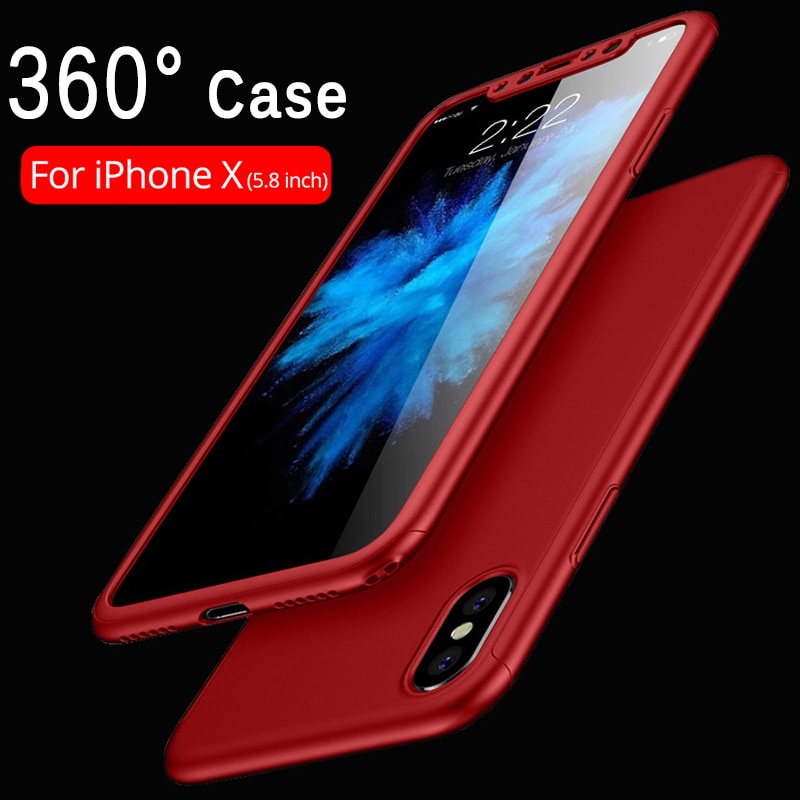 เคสประกบ 360 องศา สำหรับ iPh one Xs max/Xs/X /X/XR ฟิล์มกระจกนิรภัย 2in1 360 full protection ...