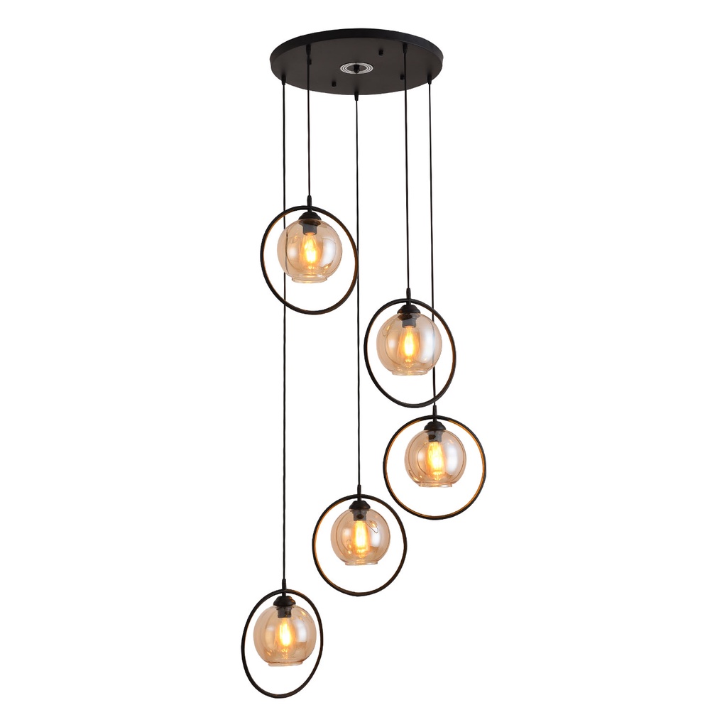 neolight-โคมไฟโถงบันได 6801-5-แถมหลอดไฟ LED VINTAGE แสงเหลืองให้ครบชุด ...