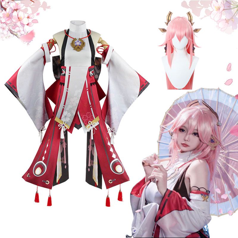 ชุดคอสเพลย์ เกม สําหรับผู้หญิง Genshin Impact Yae Miko Cosplay Costume ...