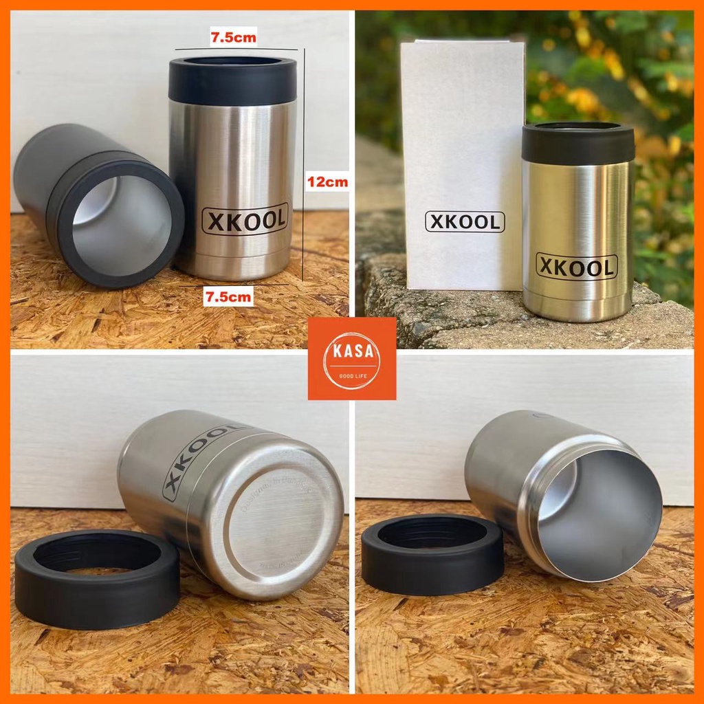Xkool แก้วขนาด 12Oz แก้วเก็บอุณหภูมิความเย็น,ร้อนสีพื้นไม่มีไอน้ำเกาะข้างนอกแก้ว | Shopee Thailand