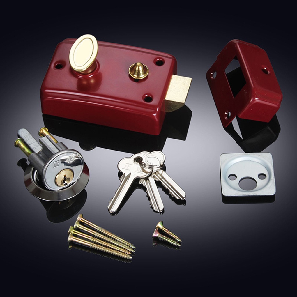 Night Latch Deadbolt ล็อคขอบโบราณล็อคด้านหน้าประตู Office House กุญแจ ...