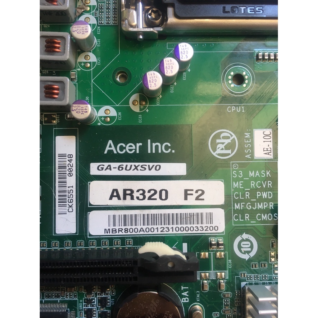 อะไหล่ทดแทน MainBoard สำหรับ Server หรือ Workstation รุ่น ACER GA ...