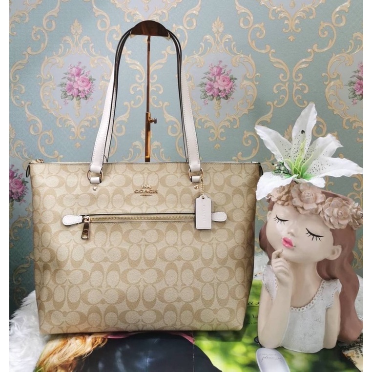 COACH 79609 GALLERY TOTE IN SIGNATURE CANVAS | Shopee Thailand