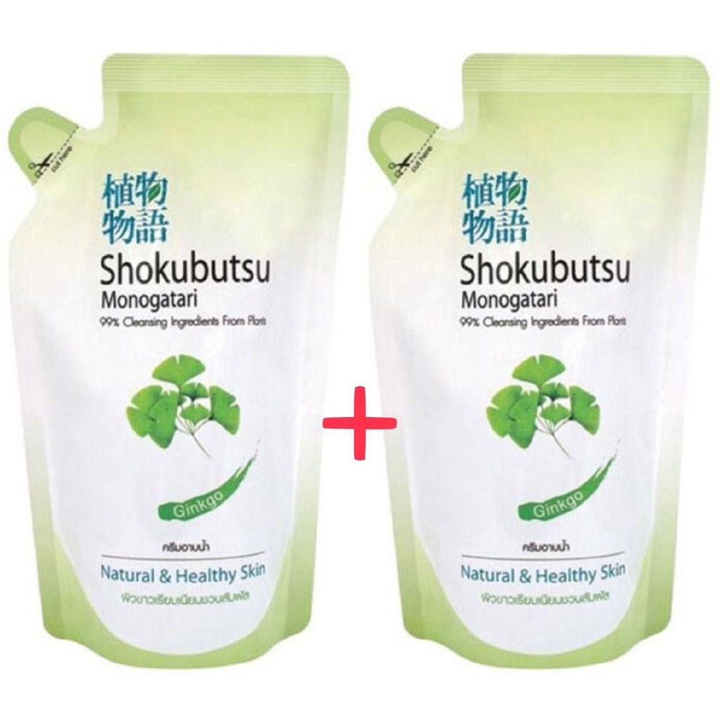 ( ซื้อ 1 ฟรี 1)SHOKUBUTSU ครีมอาบน้ำ โชกุบุสซึ โมโนกาตาริ สูตรผิวเปล่งปลั่งเรียบเนียนชวนสัมผัส ...