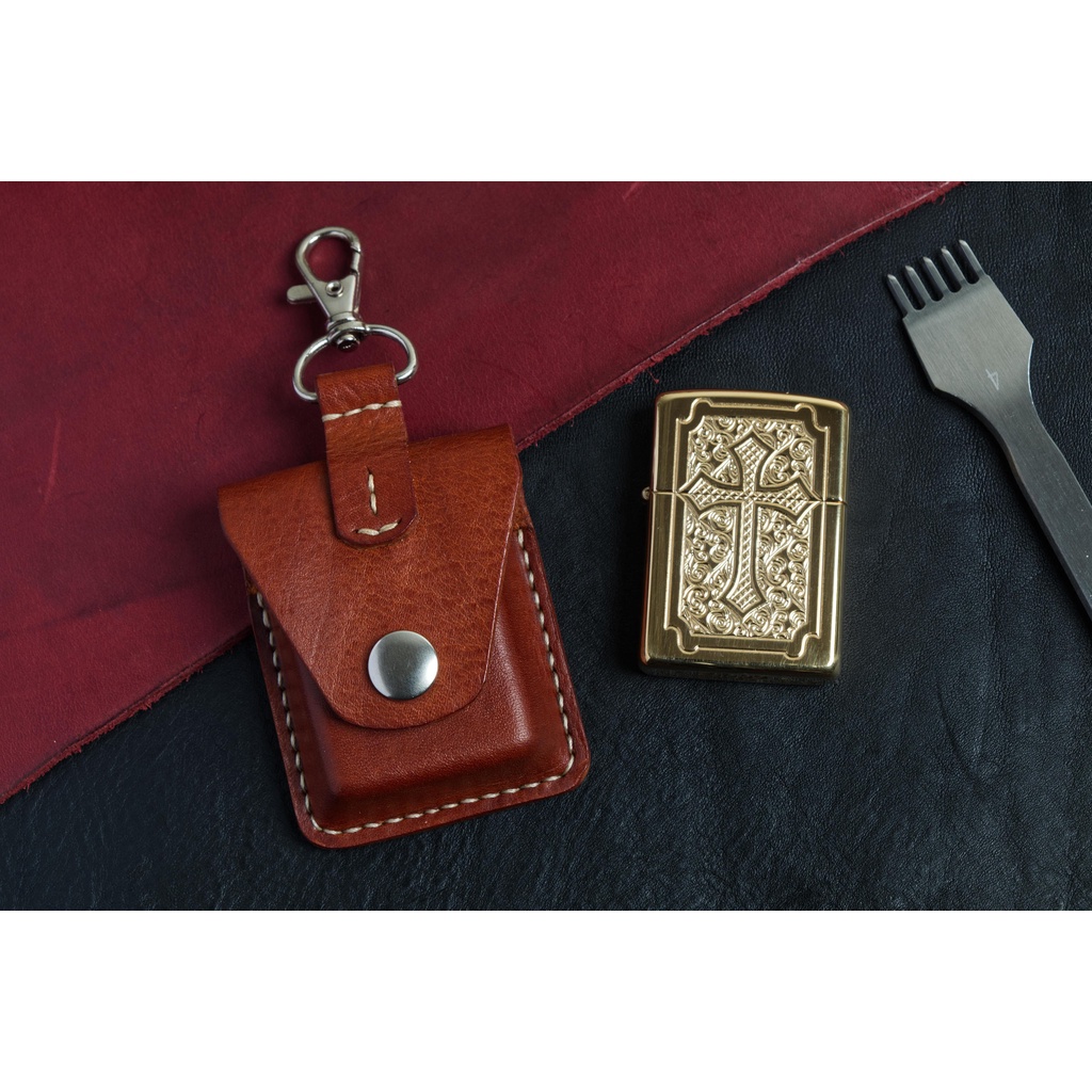 เคสหนังฟอกฝาดไฟแช็ค Zippo | Zippo Lighter Keychain Pouch | Shopee Thailand