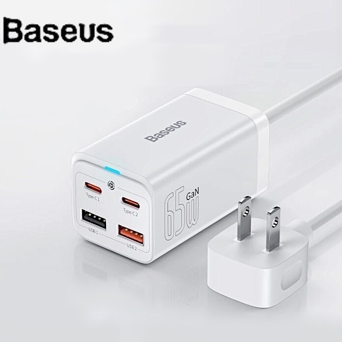 Baseus หัวชาร์จเร็ว GaN Pro 65W Desktop Fast Charge 4in1 อะแดปเตอร์ ...