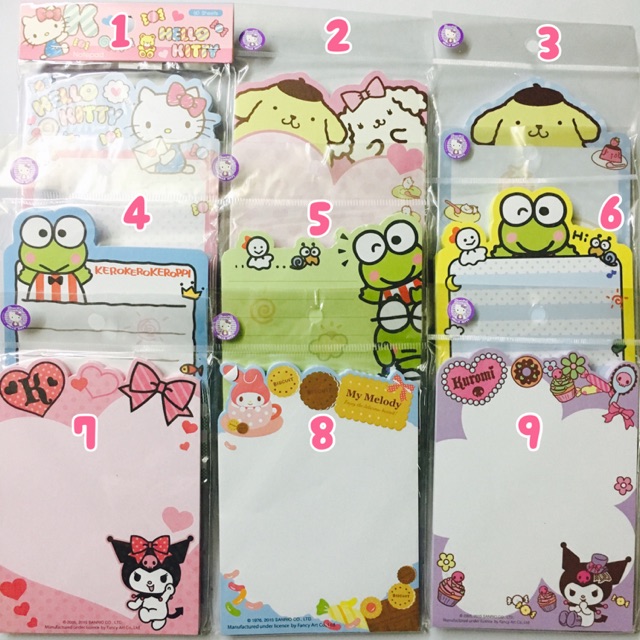 Sanrio Memo Note แผ่นใหญ่ ( 60 แผ่น ) | Shopee Thailand