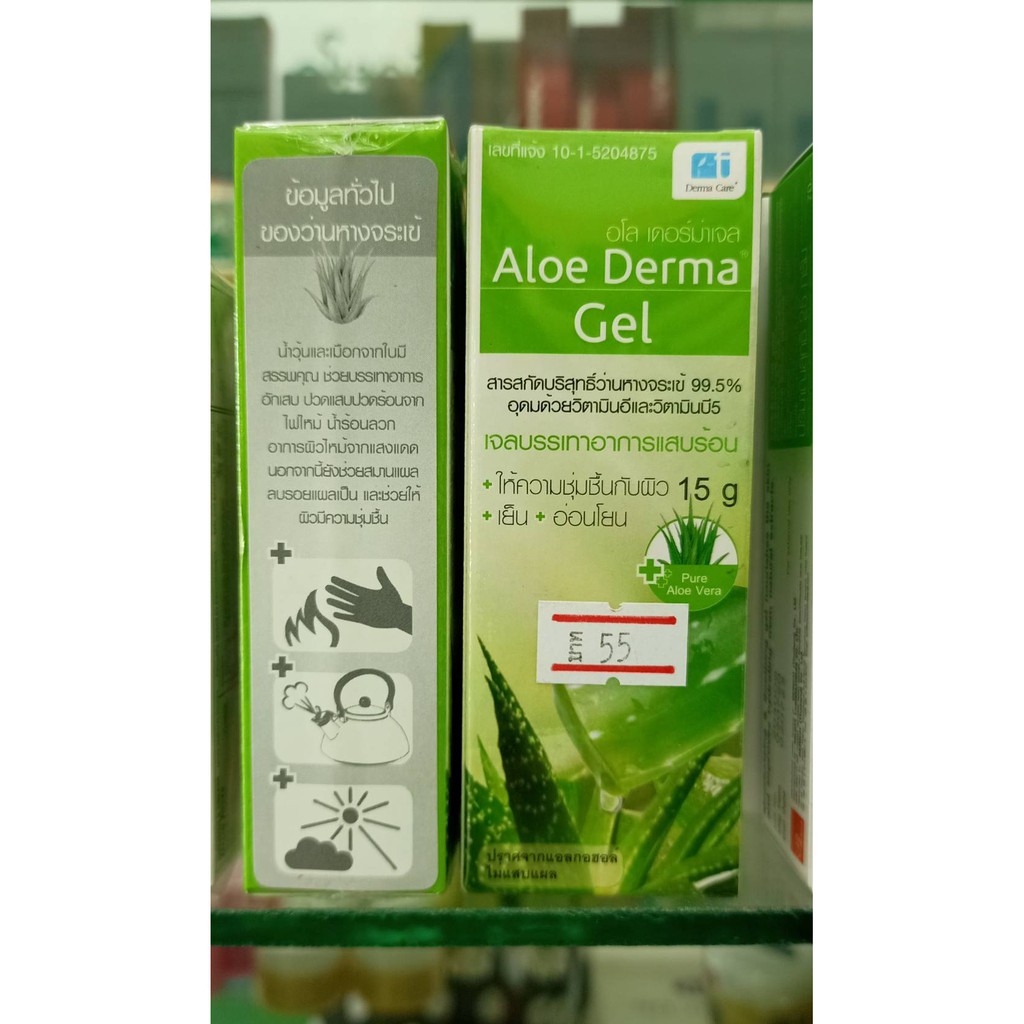 Aloe Derma Gel (อโล เดอร์ม่าเจล) ขนาด 15 กรัม จำนวน 1 หลอด | Shopee ...