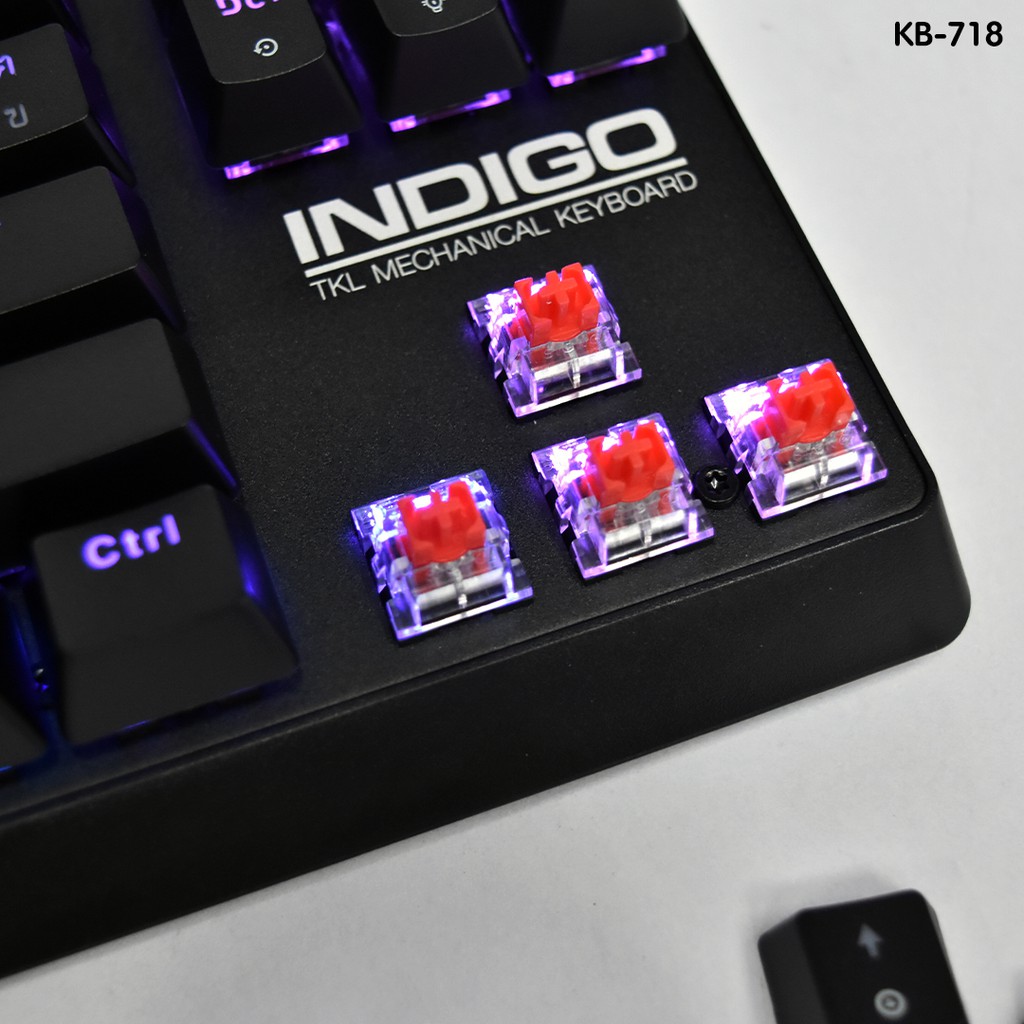 คีย์บอร์ดเกมมิ่ง Signo Gaming Keyboard TKL INDIGO KB-718 MINI RGB Mechanical | Shopee Thailand