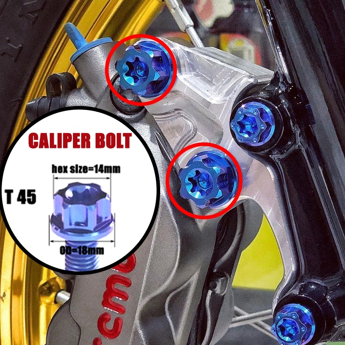 RTAMO Titanium Gr5 BurntBlue Black M10(#14)x23 27 30 35 40 45 50 55 60 ...