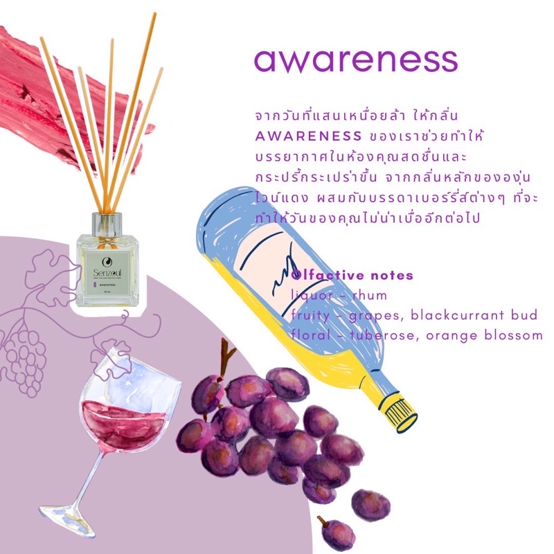 Reed diffuser ก้านไม้หอม กลิ่น AWARENESS | Shopee Thailand