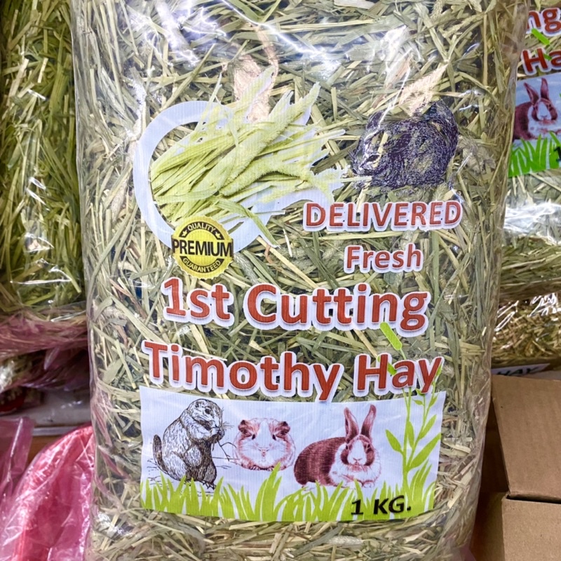 timothy หญ้าทิโมที คัท1 1st cutting ไฟเบอร์สูง หอมมาก เขียวมาก ขนาด 1 ...
