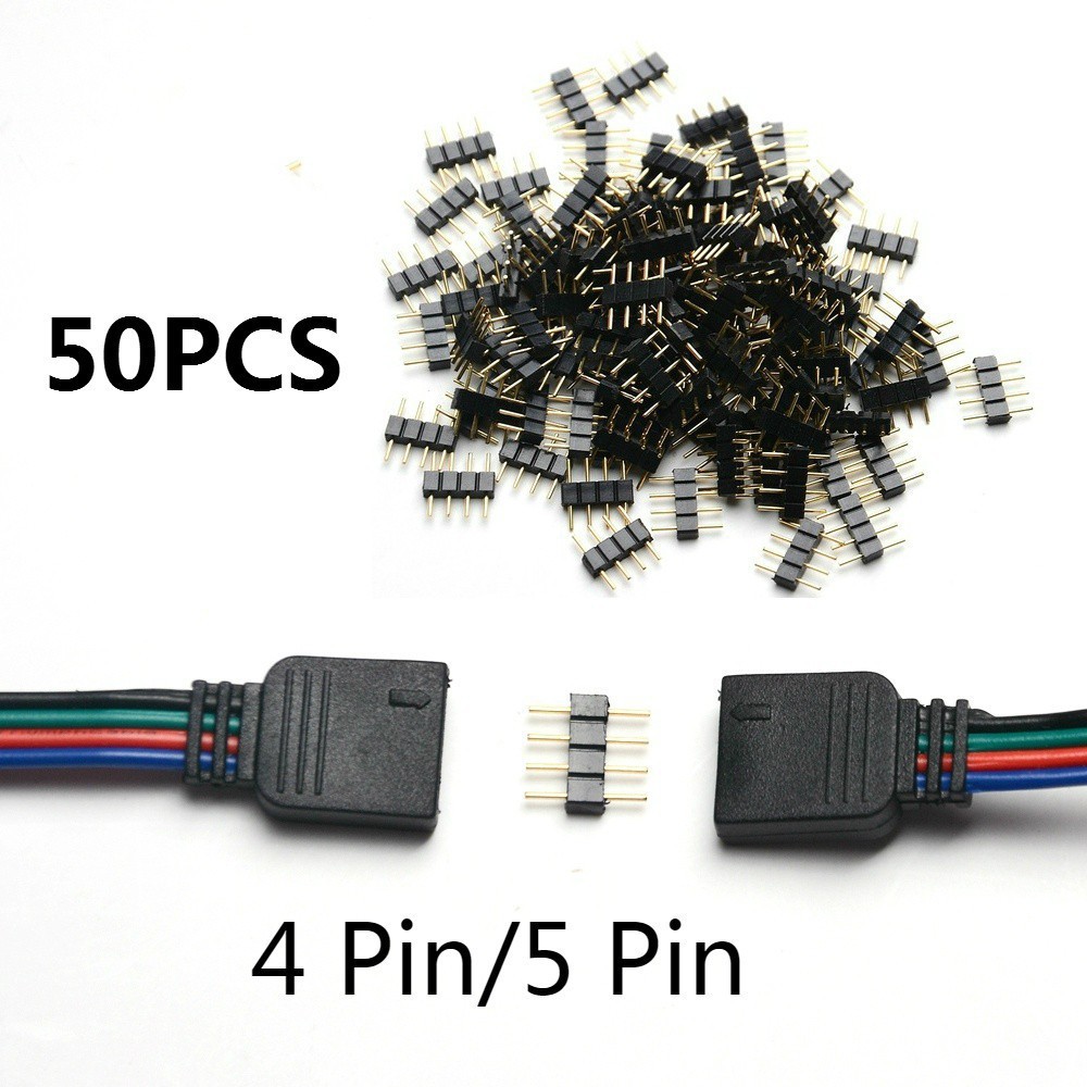 อะแดปเตอร์เชื่อมต่อสายไฟ 4 Pin 5 Pin Rgb 4 Pin / 5 Pin Diy สําหรับ 3528 ...