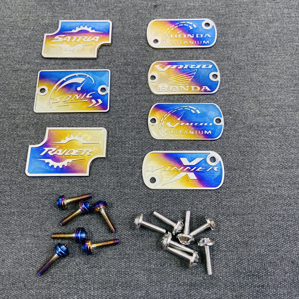 [BIKER Oi] TITAN OIL TANK STICKER สําหรับ EYEBROWS COMBINED พร้อมสกรู ...