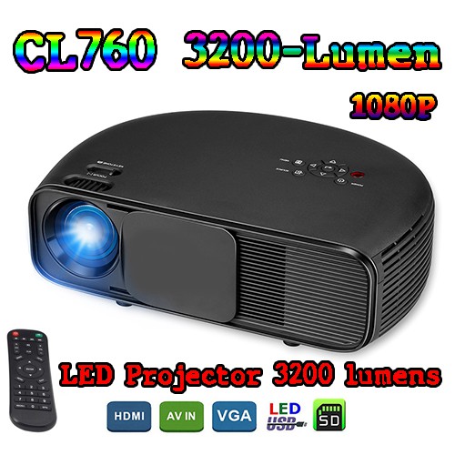LED Projector CL760 HD 1080P 3200 Lumens | Shopee Thailand