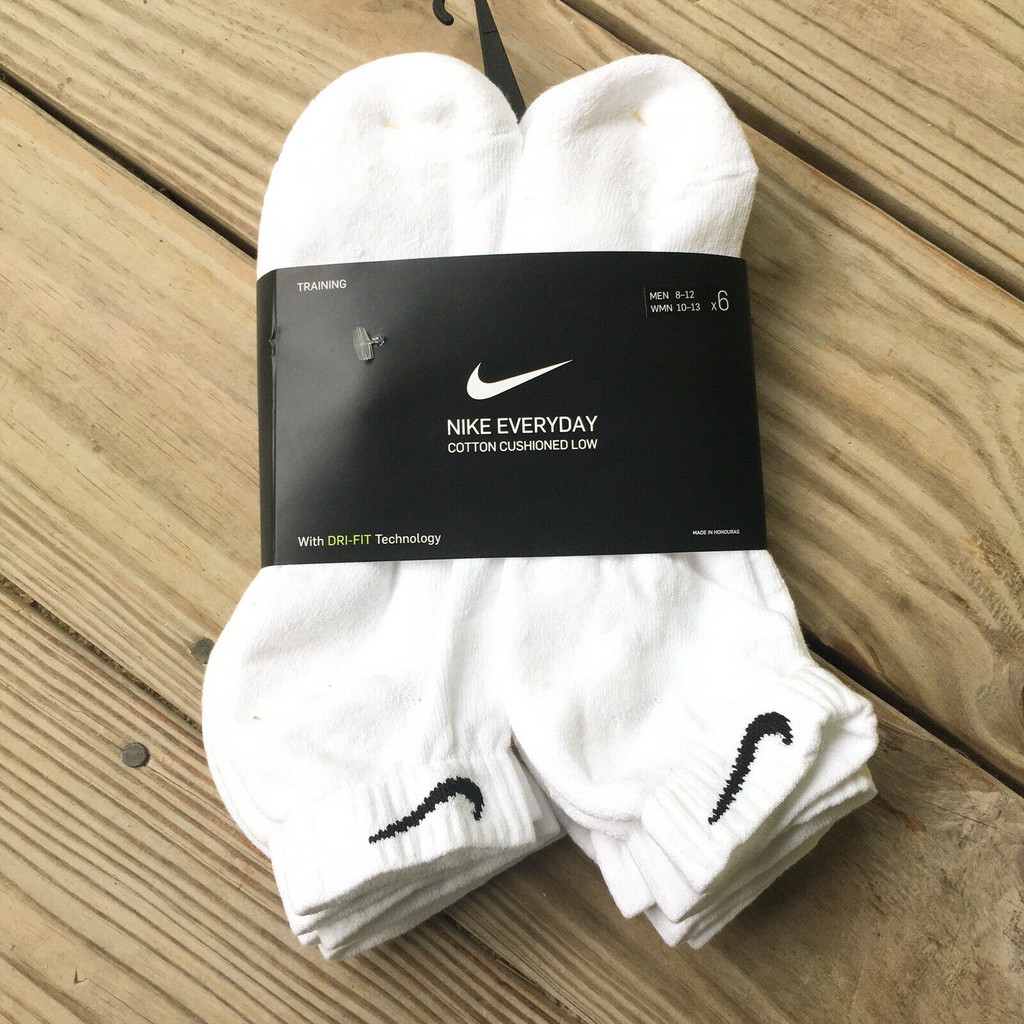 ของแท้ Nike Dri-fit Everyday Cushion White Socks (SX7666 / SX7669 ...