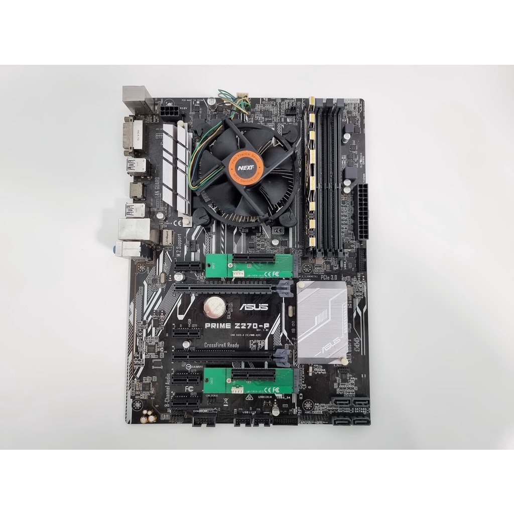 ชุดเมนบอร์ดสำหรับขุด ASUS PRIME Z270-p (6GPU)+G4650+RAM4G | Shopee Thailand