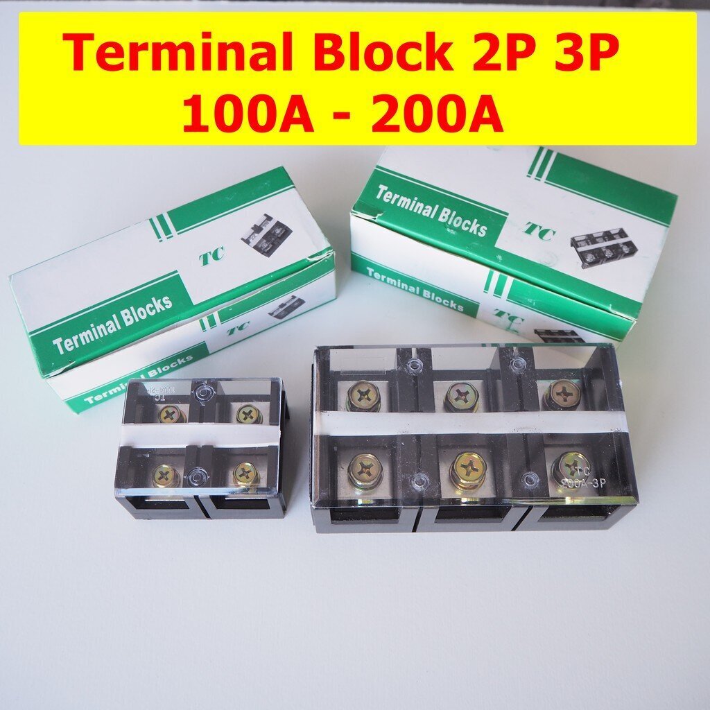 Terminal block เทอร์มินอล บล็อก 2P 3P 100A 200A | Shopee Thailand