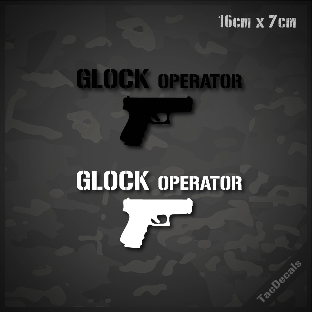 สติกเกอร์รูปปืน Glock Operator สติกเกอร์ติดรถยนต์ งานไดคัท สะท้อนแสง3M ...