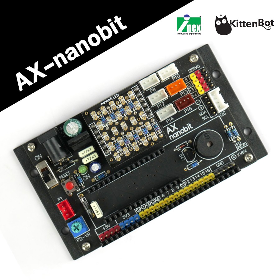 INEX AX-Nanobit บอร์ดเชื่อมต่อสำหรับขยายความสามารถของ Nanobit/Makecode/microbit/ไมโครบิต/นาโนบิต ...