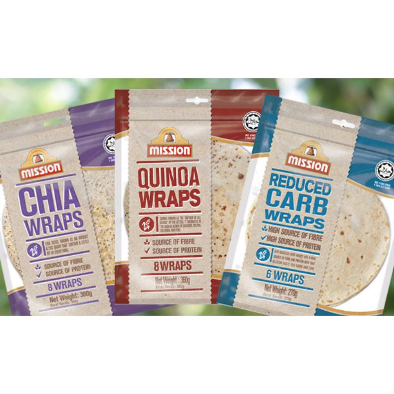 Mission wraps 6 grains 8แผ่น/ห่อ | Shopee Thailand