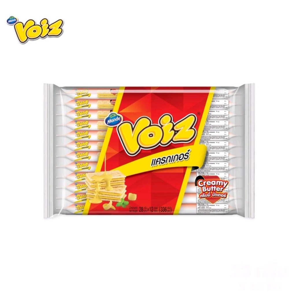 วอยซ์ แครกเกอร์ ครีมมี่บัตเตอร์Voiz Cracker Creamy Butter 28กรัม 12 ...