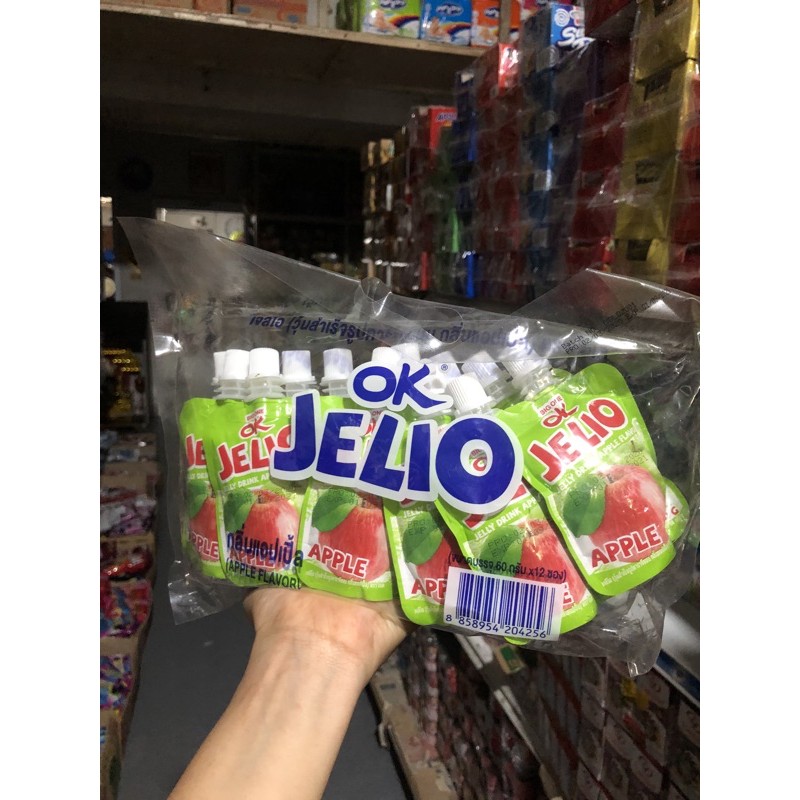 เยลลี่ วุ้นคาราจีแนน กลิ่นผลไม้ เจลิโอ(JELIO) ตราโอเค (แพ็ค 12 ชิ้น ...