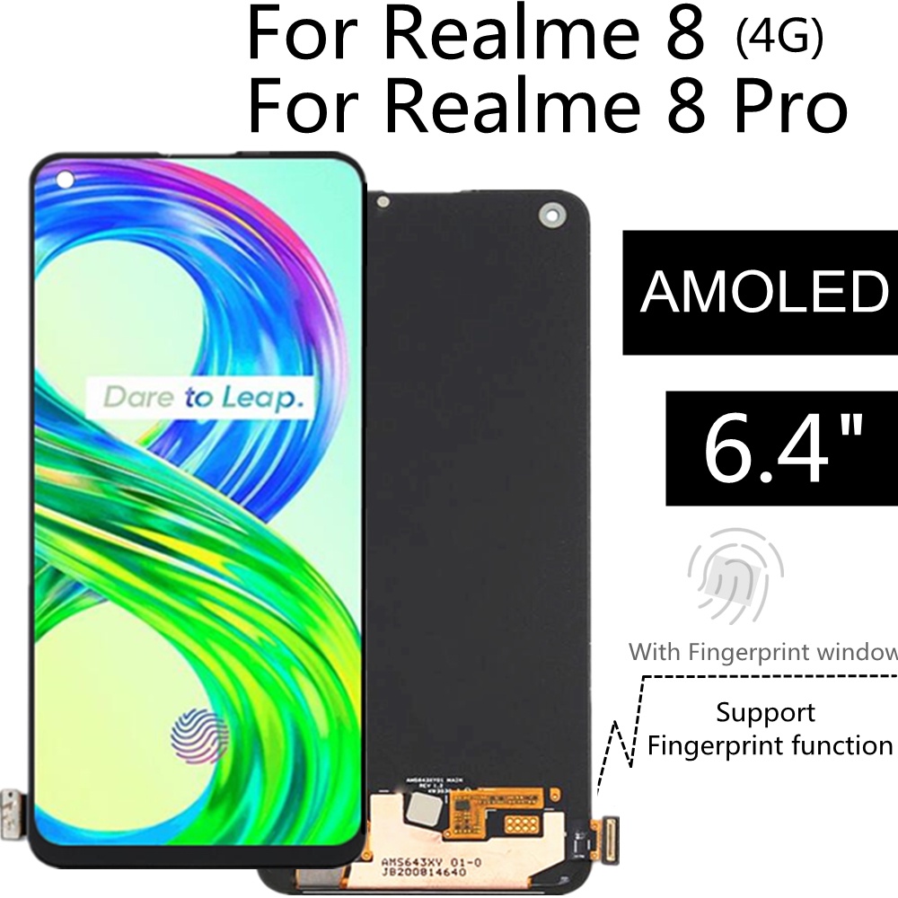ชุดประกอบหน้าจอสัมผัส LCD TFT OLED สําหรับ Realme 8 4G RMX3085 | Shopee ...