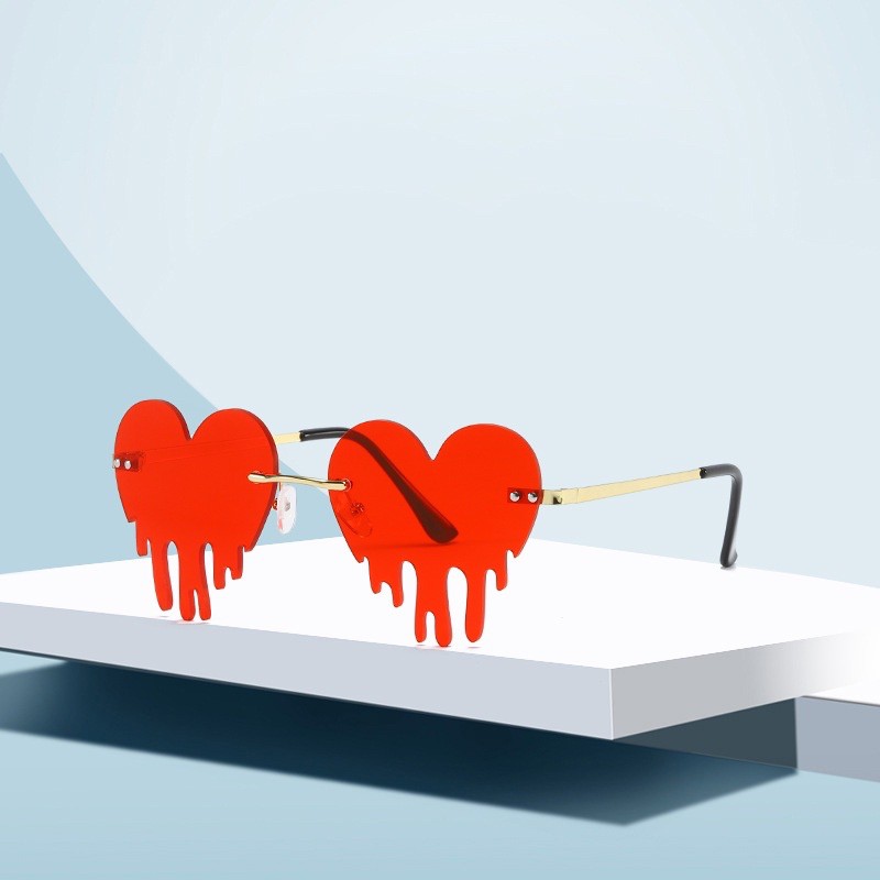 พร้อมส่ง!! แว่นลายหัวใจละลาย แว่นแฟชั่น มีดีไซน์ ใส่เป็นpropเท่ๆ drag ...