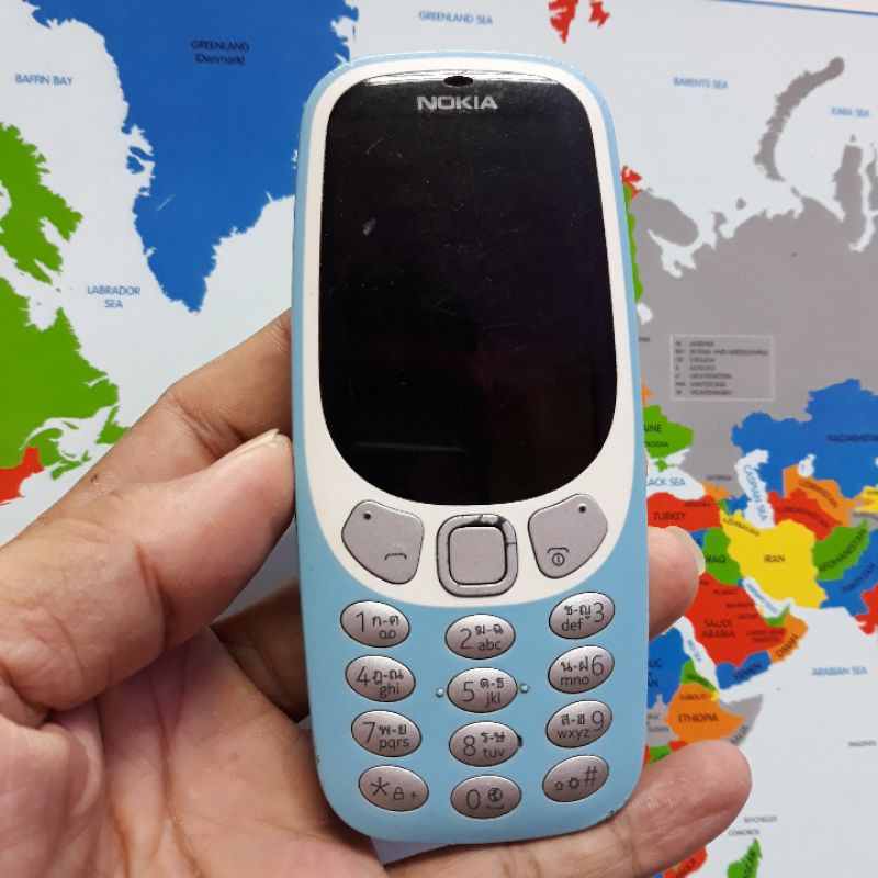 Nokia 3310 3G สีฟ้าอ่อน เครื่องไทย ของแท้ เครื่องดับไม่มีแบต | Shopee Thailand