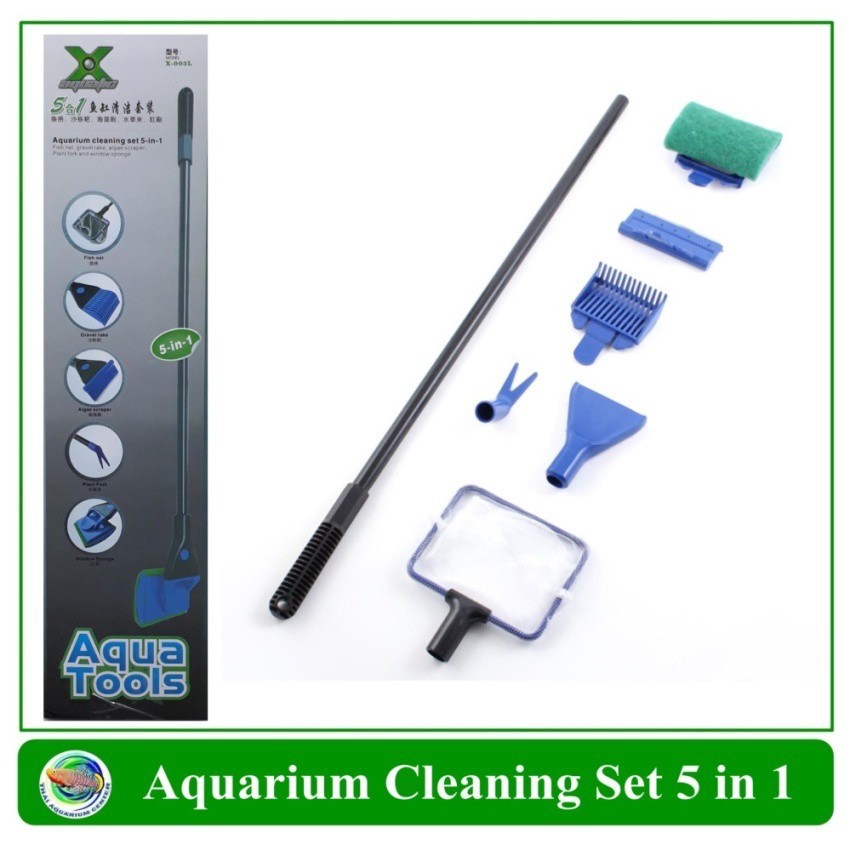 Aqualic X-003L แปรงทำความสะอาด แปรงขัดตู้ปลา รุ่นเปลี่ยนหัวได้ 5 แบบ ...