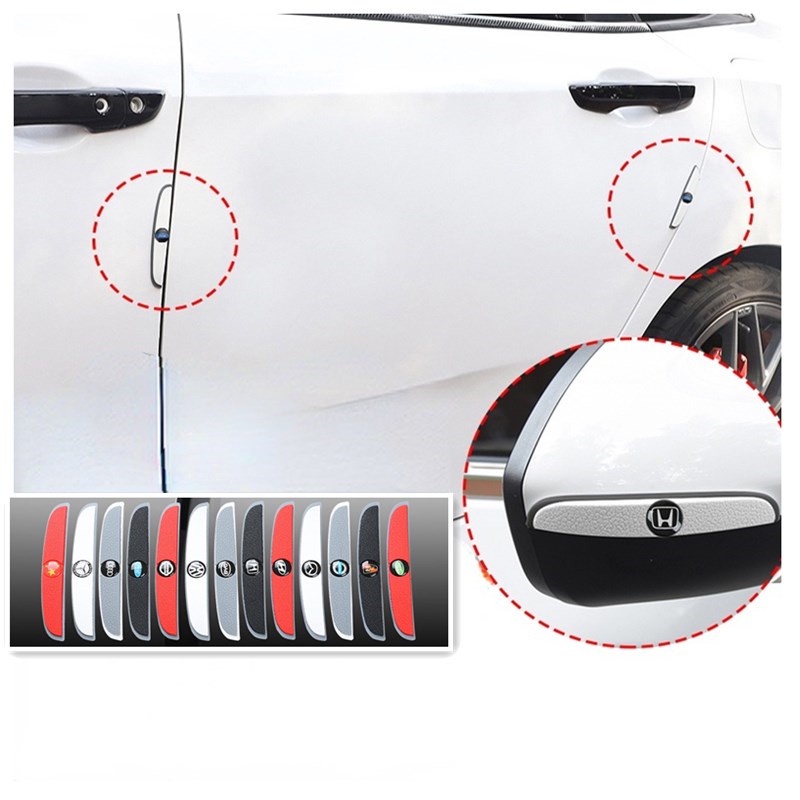 4pcs car door anti-collision strip car door side car logo logo anti ...