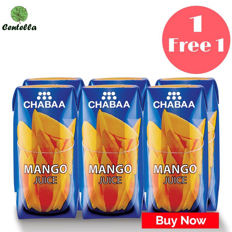Chabaa mango juice 180 ml x6 box พิเศษ ซื้อ 1 เเถม 1 Special Buy 1 free ...
