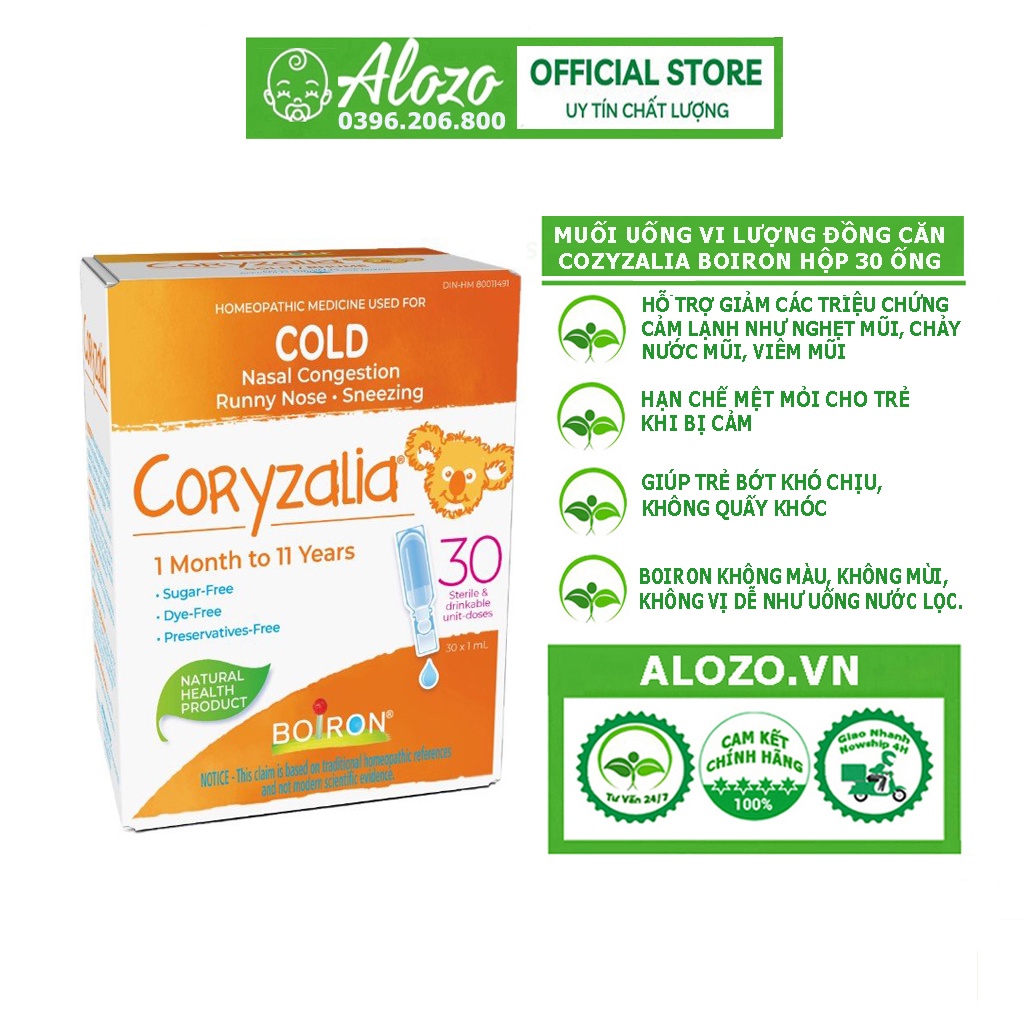 Cozy Oral Salt - Coryzalia Boiron Homogeneous Micronutrient Salt 30 ...