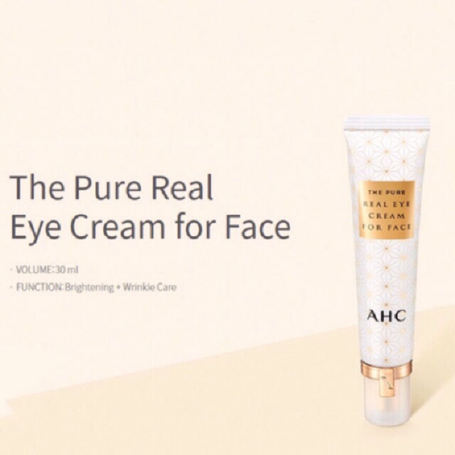 [พร้อมส่ง/ของแท้] AHC The Pure Real Eye Cream For Face อายครีมทาได้ทั่ว ...