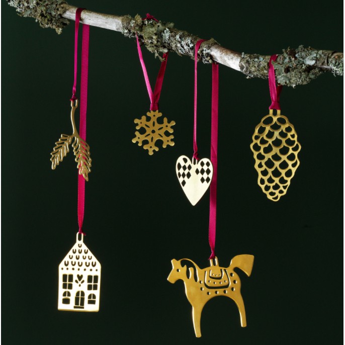 VINTER 2024วินเทอร์ 2024แขวนประดับชุด 6 ชิ้นสีทอง-IKEA | Shopee Thailand