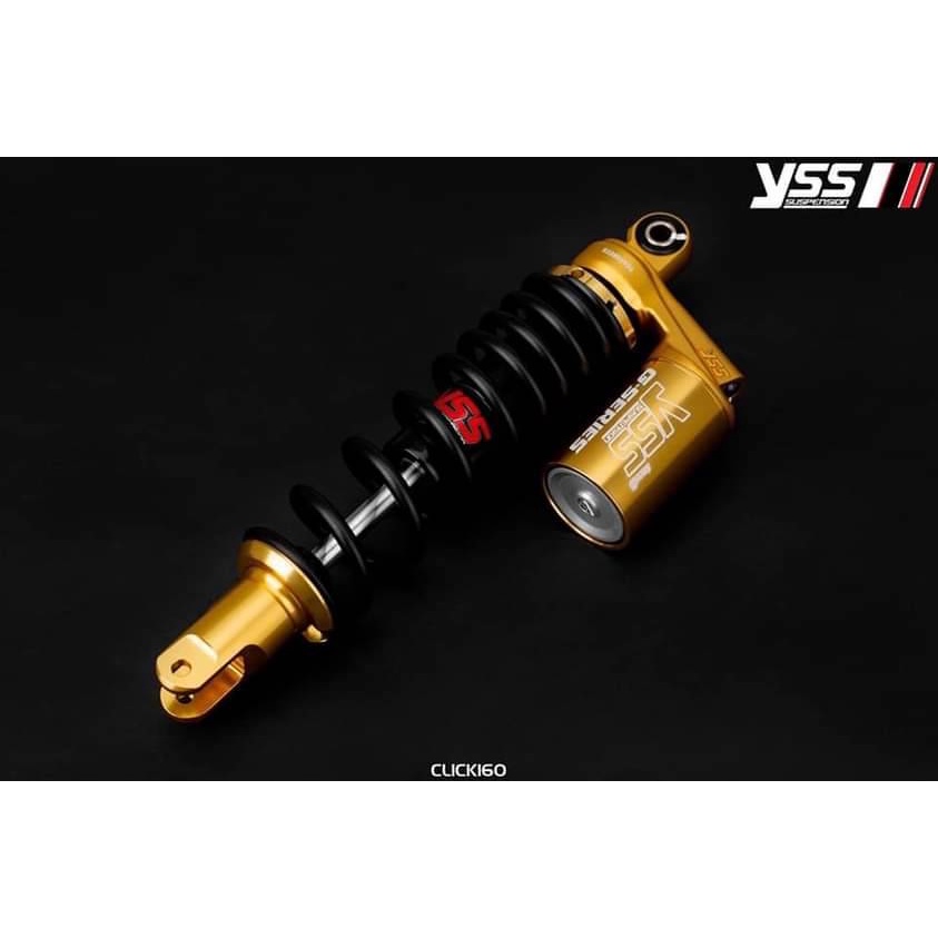 โช็คหลัง YSS GOLD EDITION CLICK160 สปริงแดง-ดำ - STANDARD 340 มม. ...