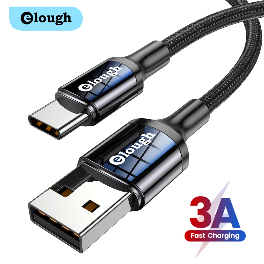 Elough สายชาร์จโทรศัพท์มือถือ Type C 3A USB-C Type-C แบบชาร์จเร็ว ...